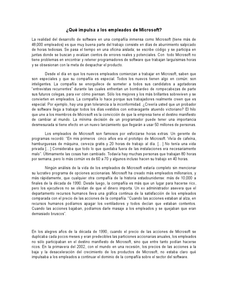 Caso Microsoft | PDF | Microsoft | Software