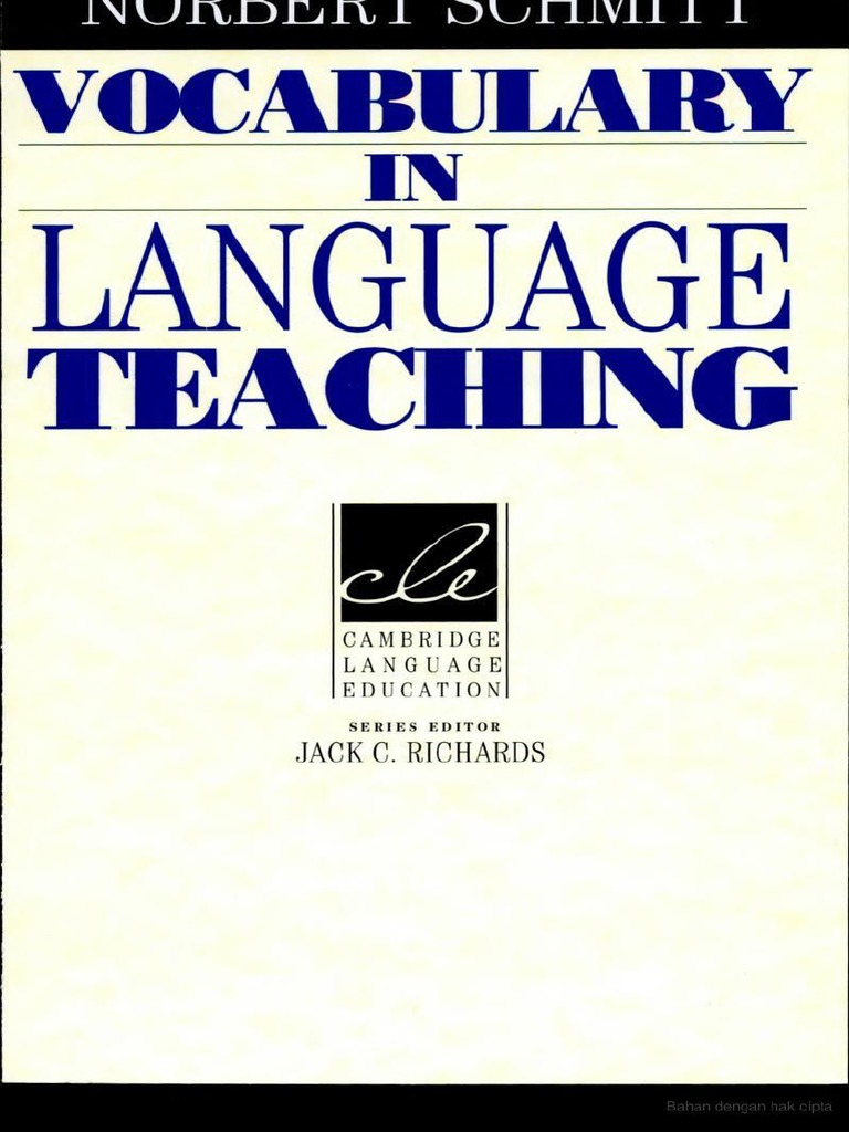 Vocabulary in Language Teaching Norbert Schmitt PDF | PDF