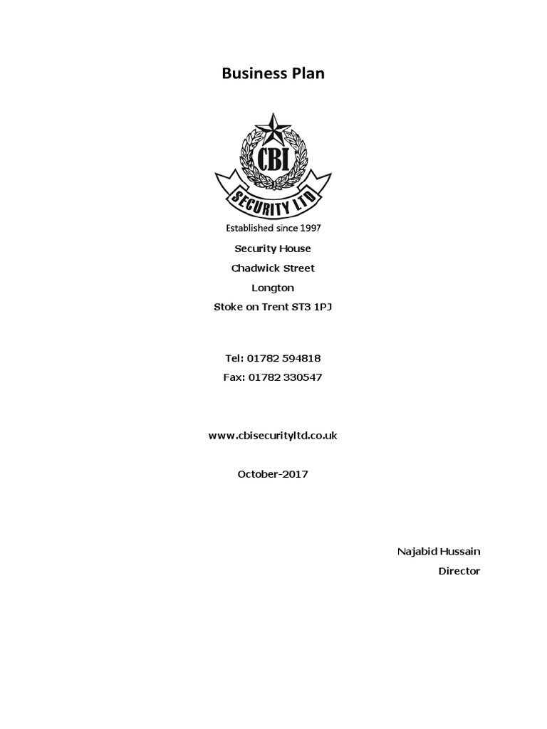 Business Plan | PDF | Bouncer (Doorman) | Security Guard