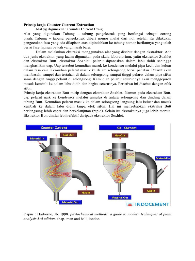 Prinsip Kerja Counter Current Extraction | PDF