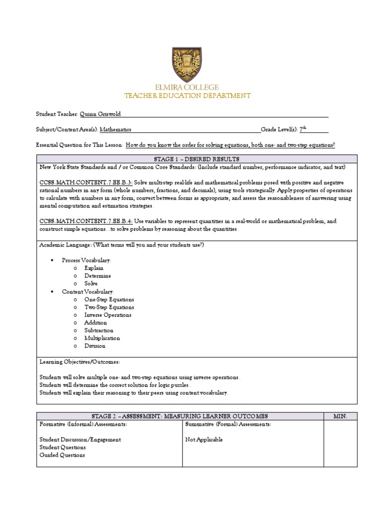 Escape Room Lesson | PDF | Educational Assessment | Teaching Mathematics