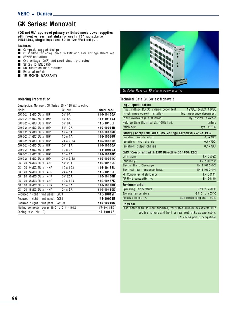 Fuente 5v Vero Monovolt Gk60 | PDF | Power Supply | Electromagnetic ...