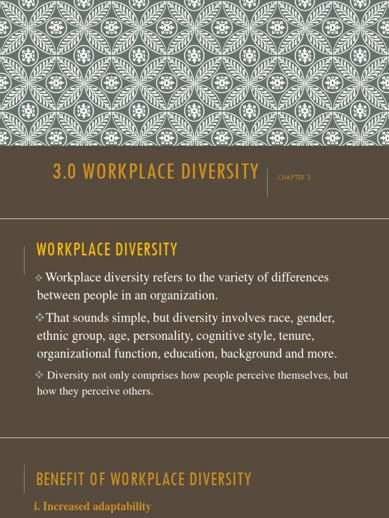 Chapter 3.workplace Diversity | PDF | Diversity (Business ...