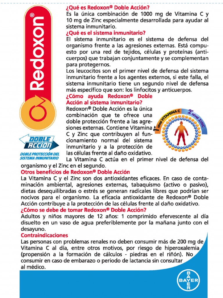 Prospecto Redoxon Doble Accion