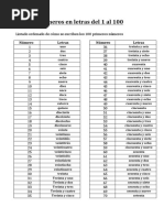 Numeros de 1 A 200 Con Letras | PDF