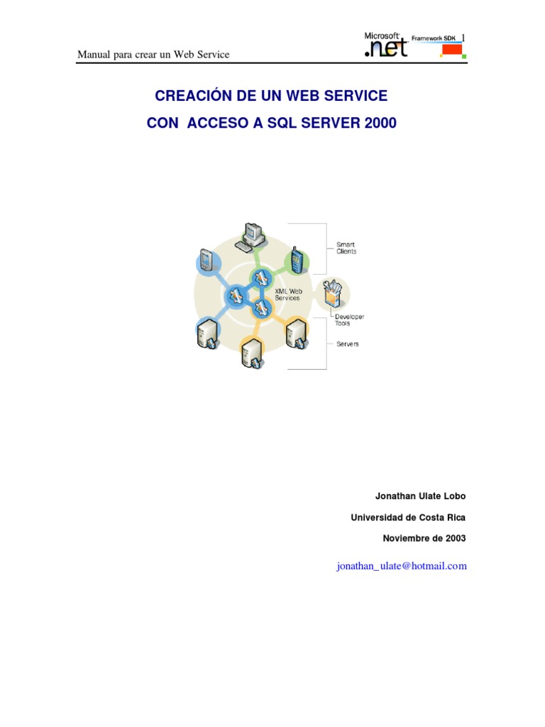 Crear Web Service Sqlserver Pdf Servidor Sql De Microsoft Software