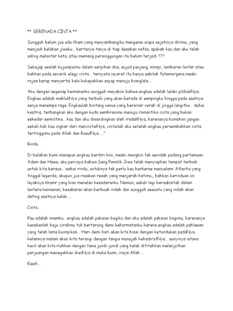 Serenada Cinta dan Harapan Sejati | PDF