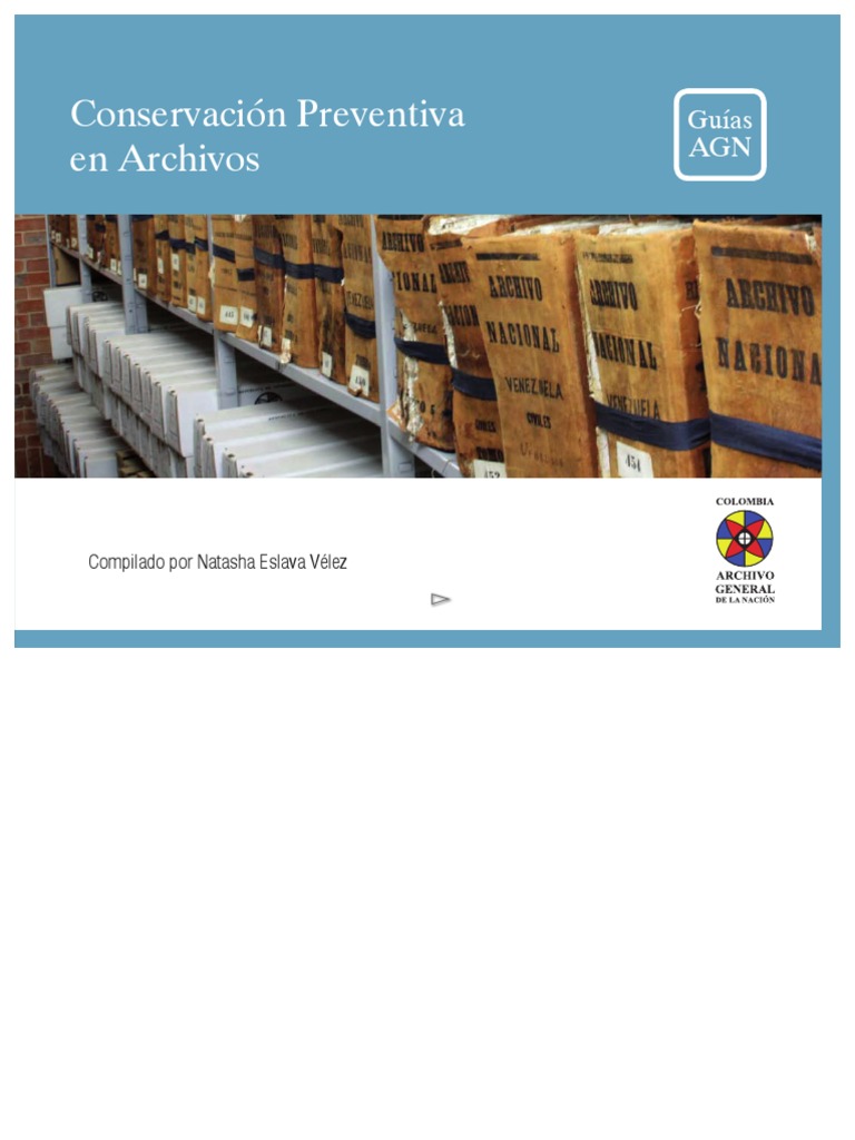 CONSERVACIÓN PREVENTIVA EN ARCHIVOS.pdf | Presupuesto | Archivo de computadora
