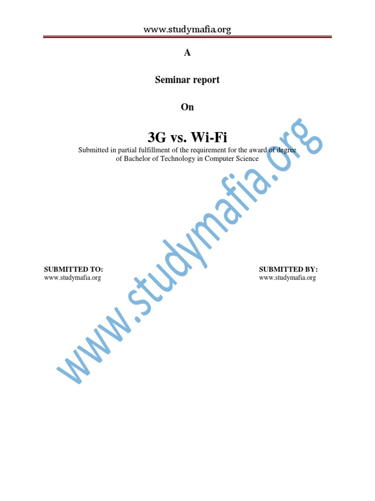 CSE 3g Vs Wifi Report | PDF | Wi Fi | Wireless Lan