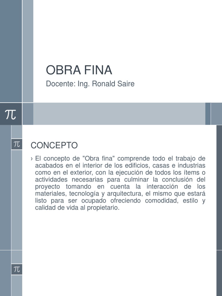 Obra Fina | PDF