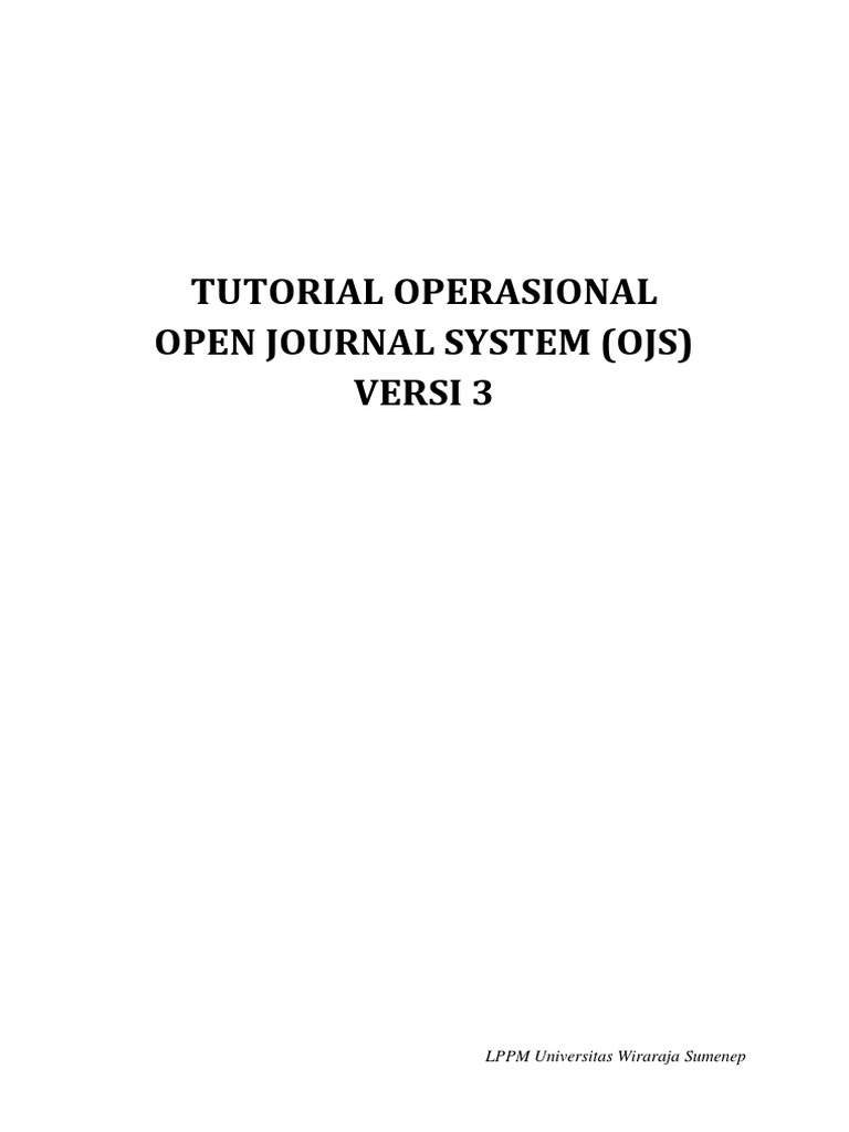 Panduan Penggunaan OJS 3 | PDF