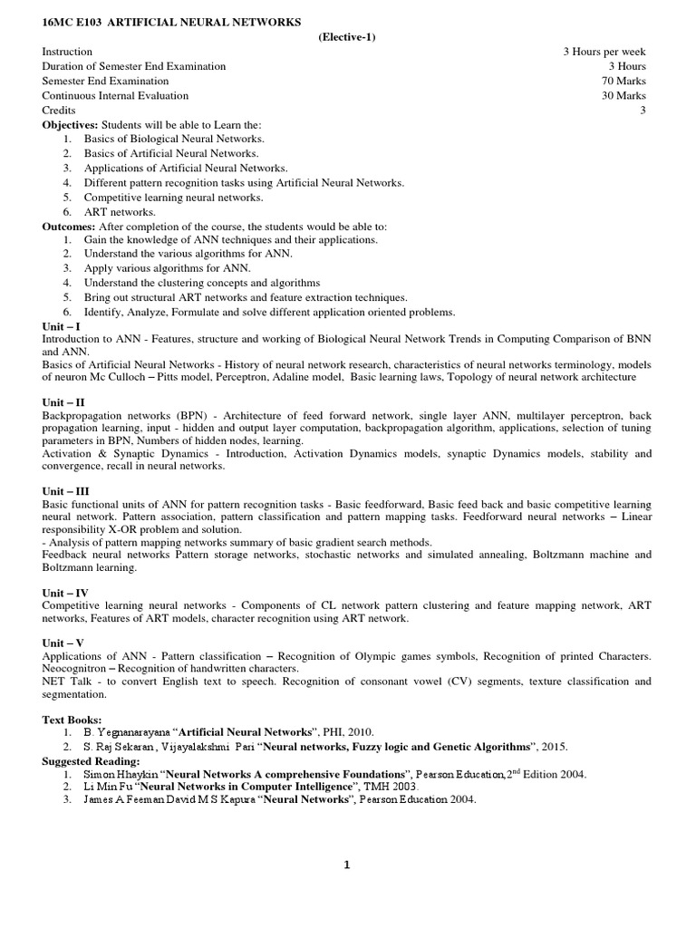 Artificial Neural Networks | PDF | Artificial Neural Network | Big Data