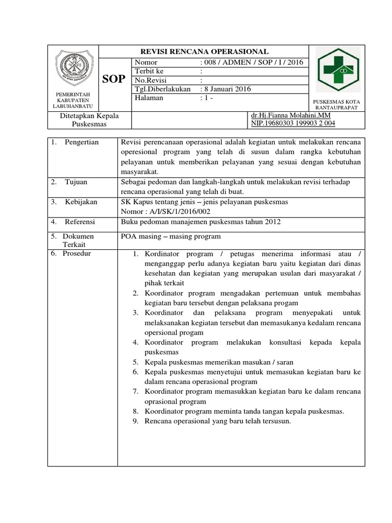 Sop Revisi | PDF