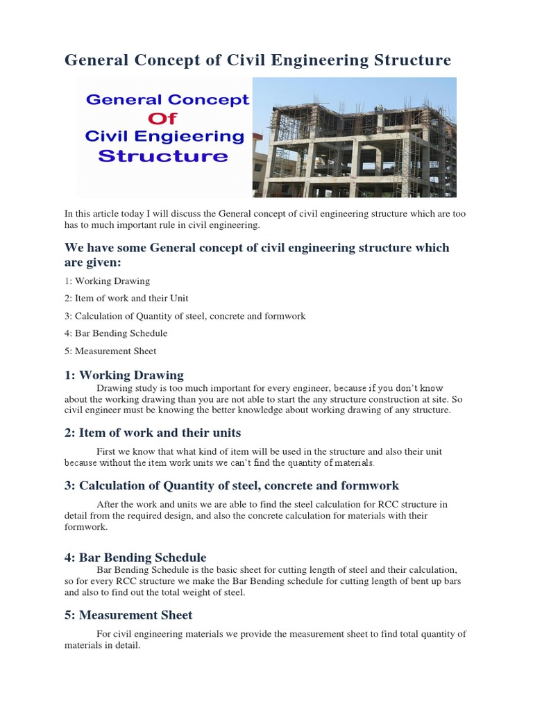 General Concept of Civil Engineering Structure | PDF