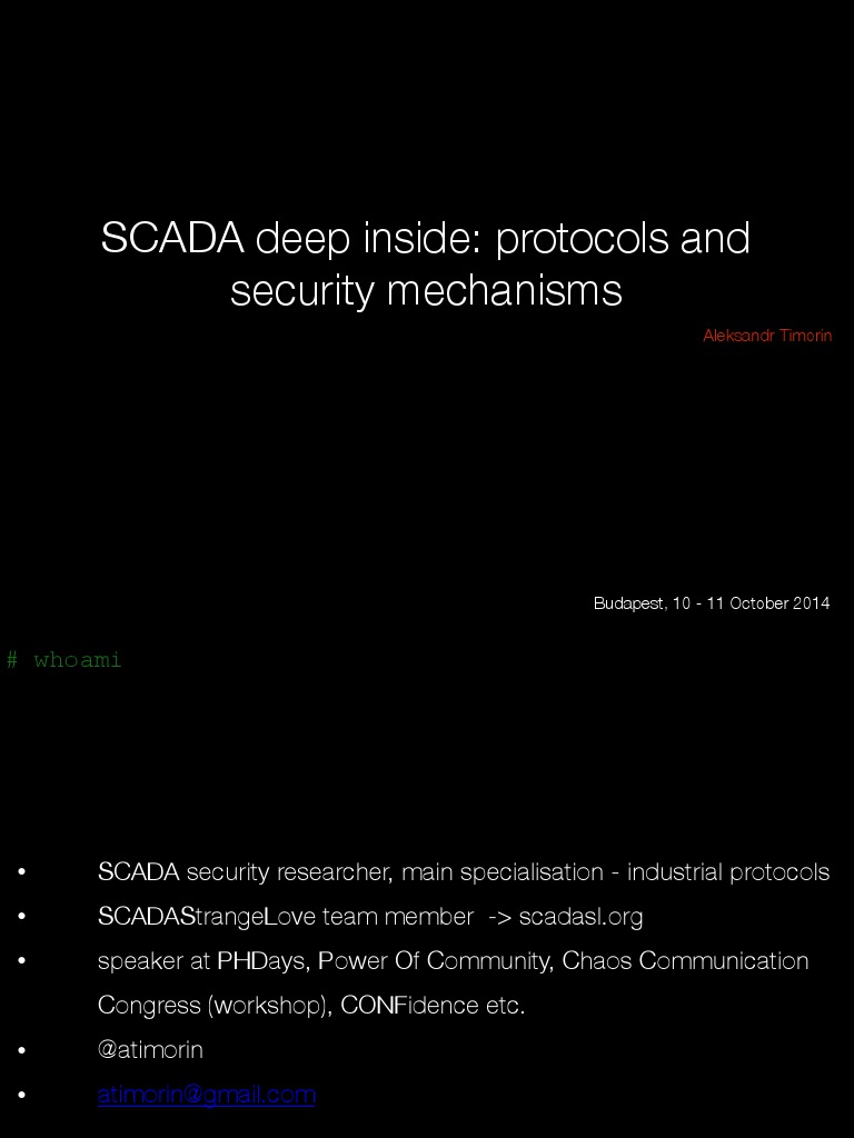SCADA Deep Inside Protocols and Security Mechanisms | PDF | Scada | Communications Protocols