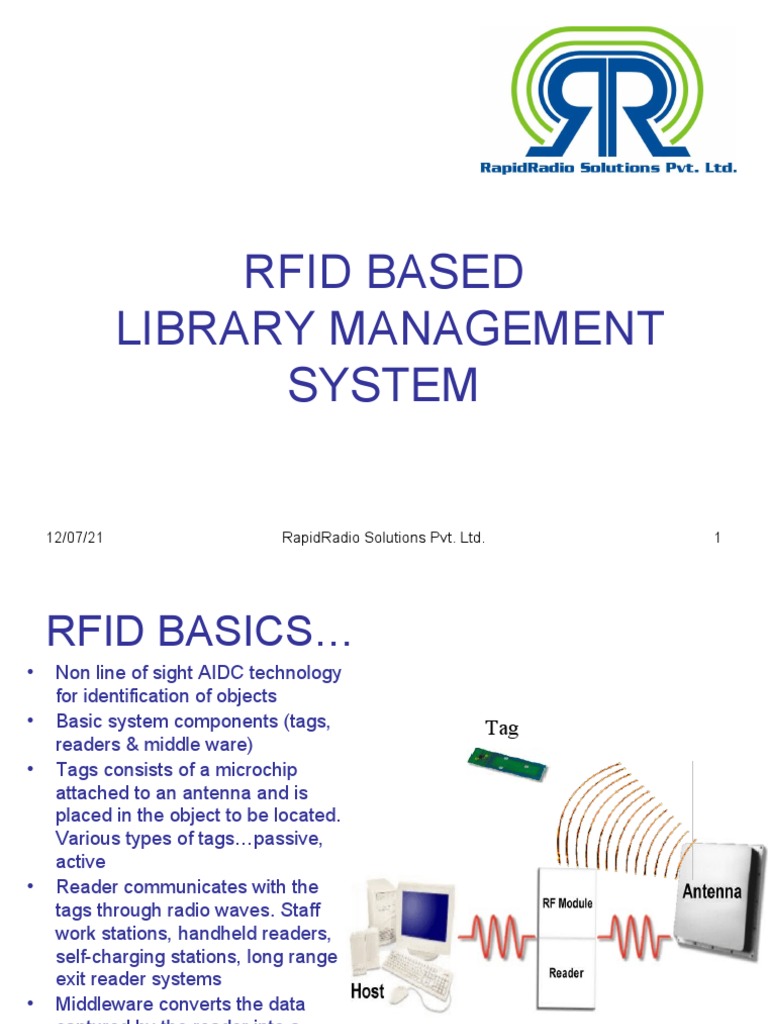 Rfid Based Library Management System: 12/07/21 Rapidradio Solutions Pvt ...