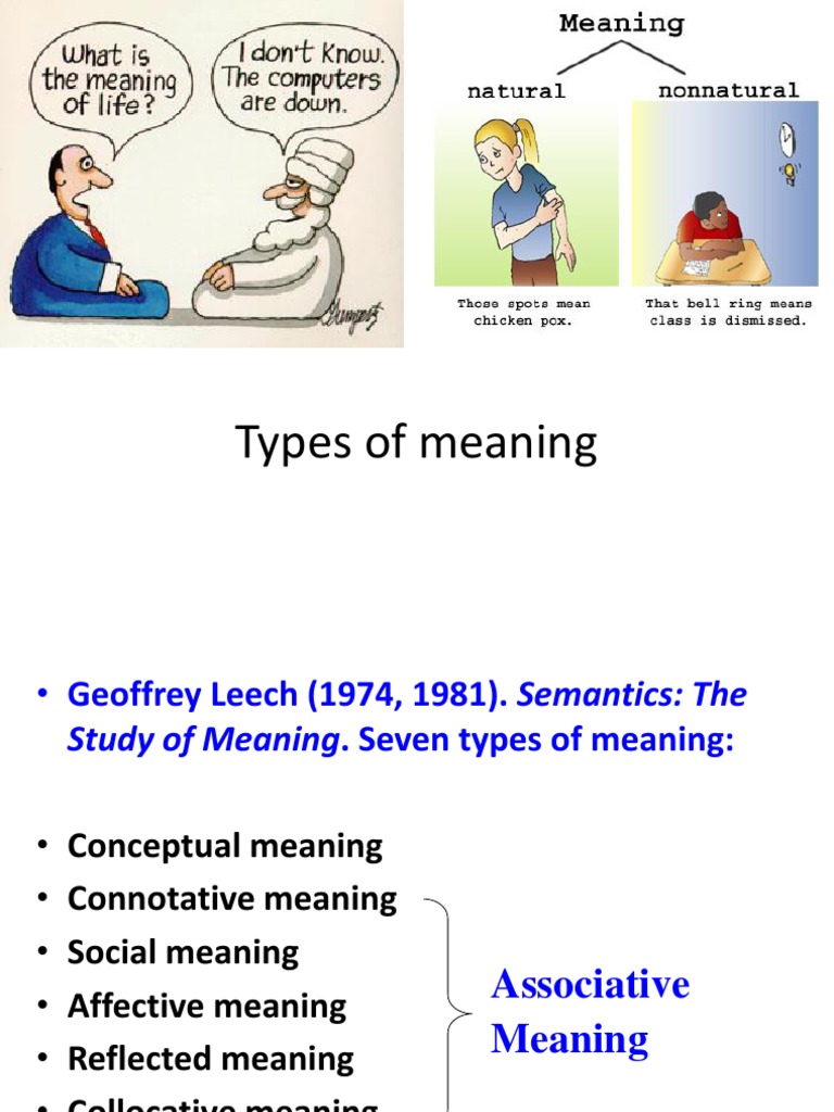 Types of Meaning | PDF | Semantics | Semiotics