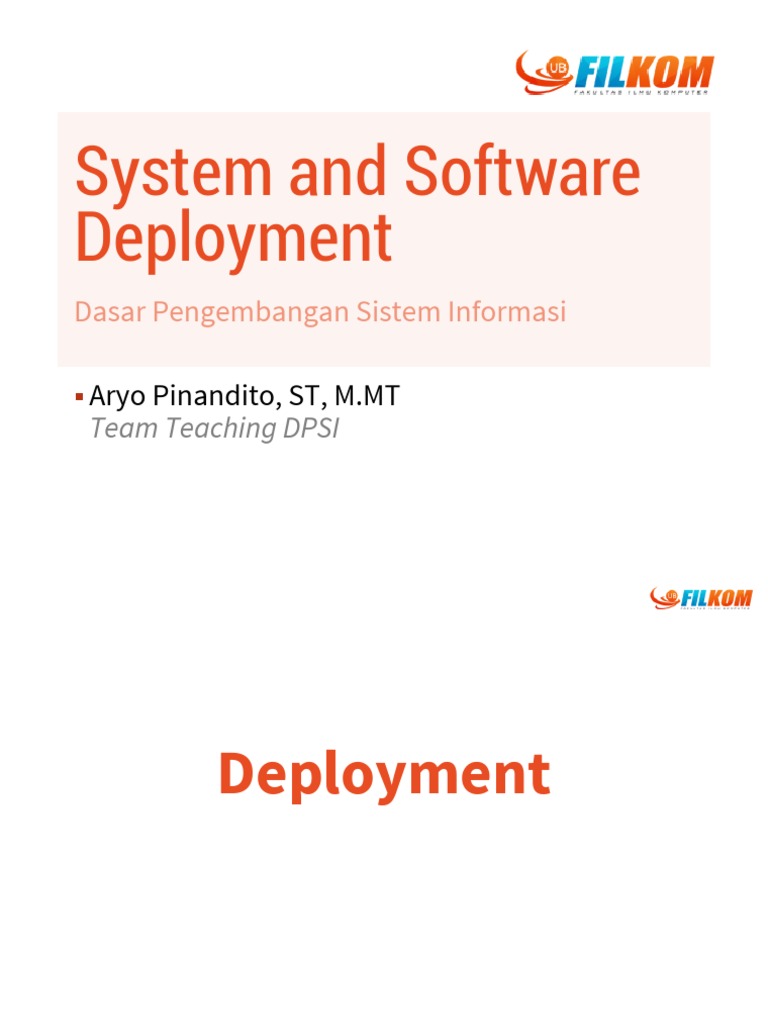 DPSI 09 Software Deployment | PDF | Software Release Life Cycle | Web ...