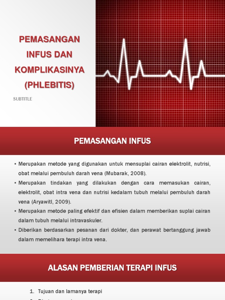Pemasangan Infus Dan Komplikasinya (Phlebitis) | PDF