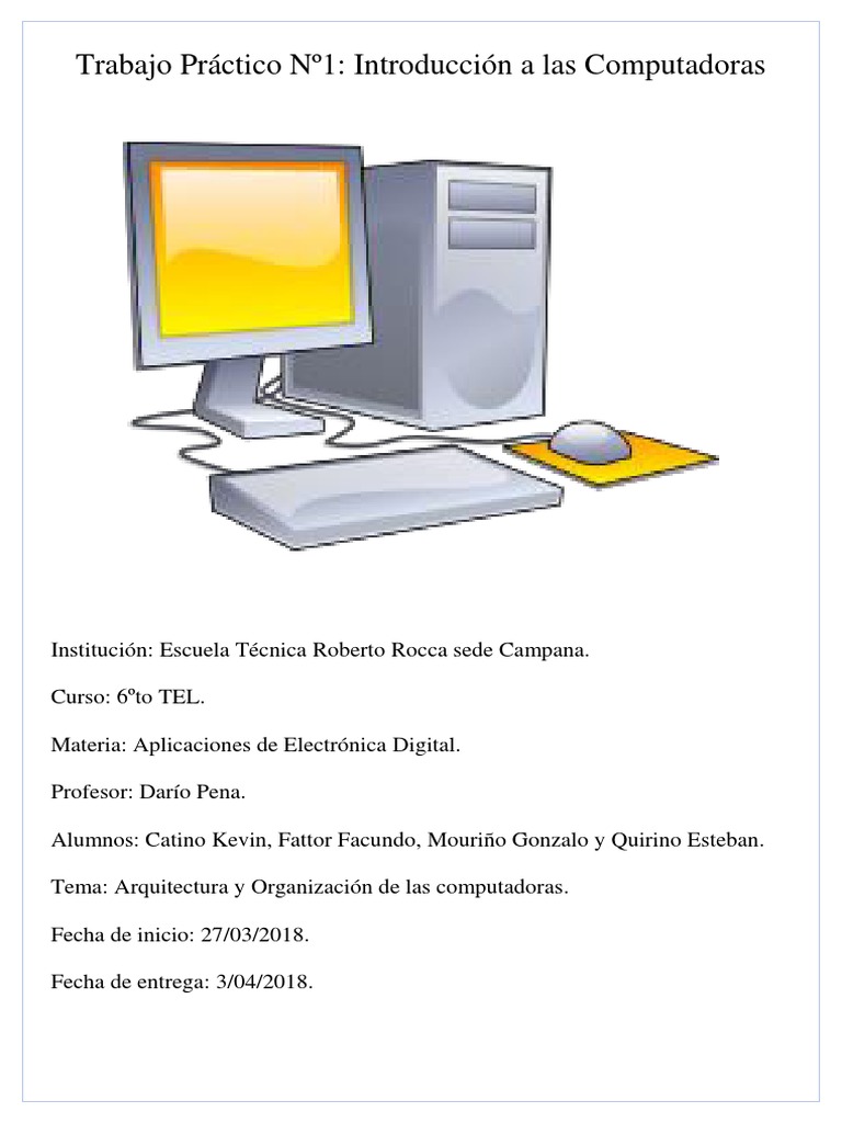 Digitales 6to TEL - Trabajo Práctico Nº1 - Introducción A Las ...