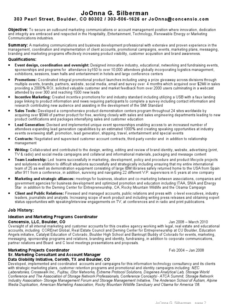 Marketing Communications Expert Resume | PDF | Marketing Communications ...