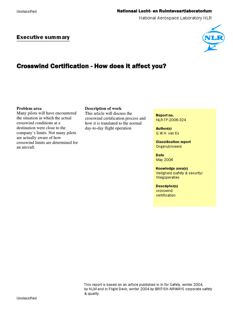 Crosswind Certification How Does It Affect You | PDF | Flight Test ...