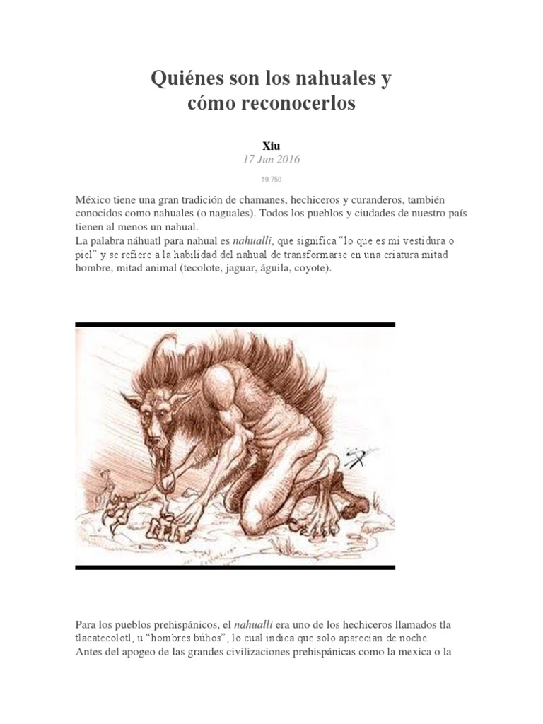 Los Nahuales: Mitos y Realidades | PDF | Religión y creencia