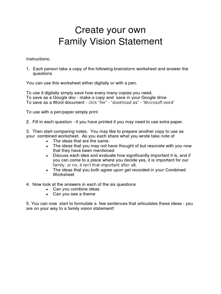 Create Your Own Vision | PDF