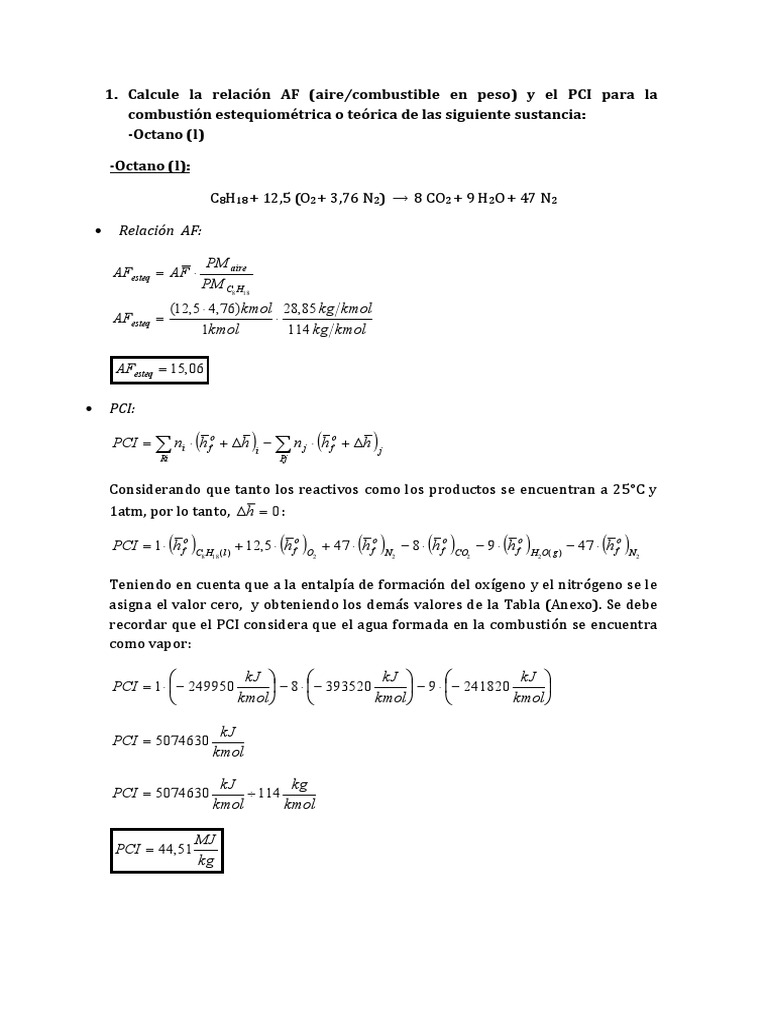 Practica Combustion | PDF