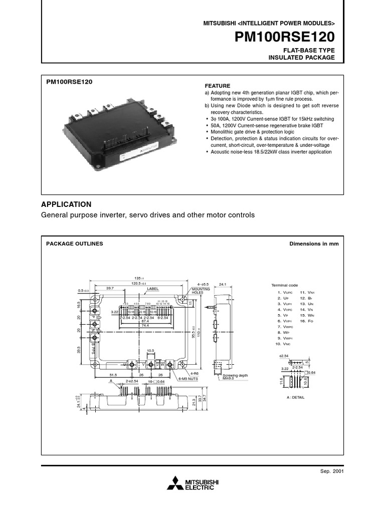 Datasheet IPM 100RSE120 | PDF | Power Supply | Power Inverter
