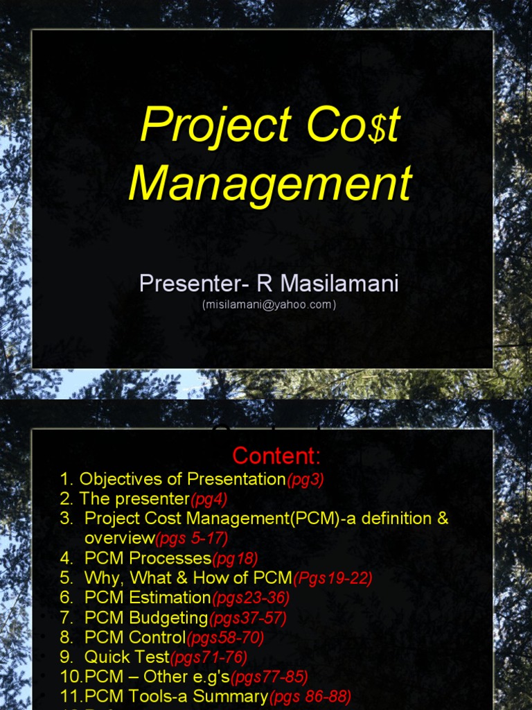 Project Cost Management | PDF | Net Present Value | Project Management