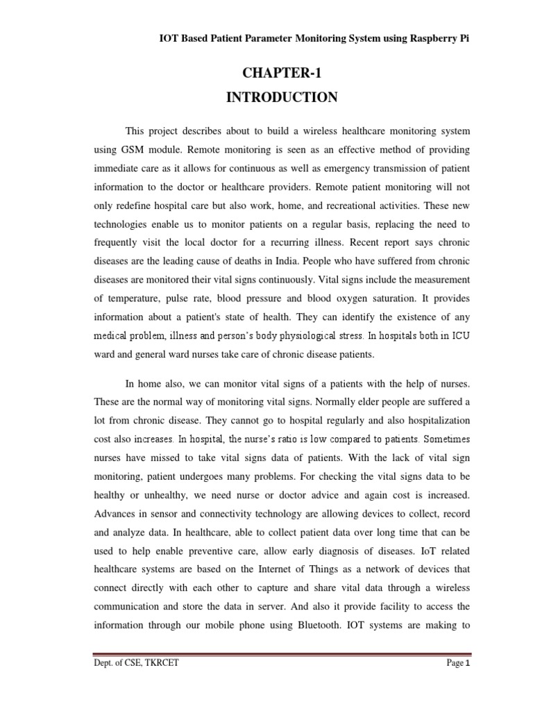Chapter-1: IOT Based Patient Parameter Monitoring System Using Raspberry Pi | PDF | Rectifier ...