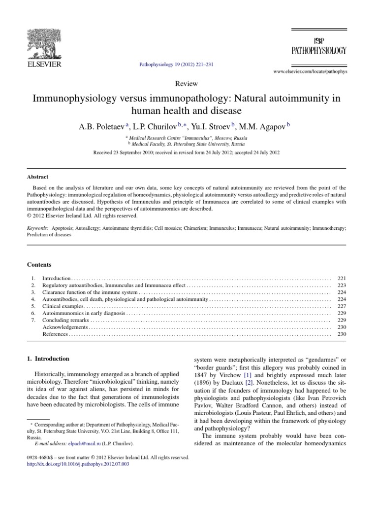 Abstract | PDF | Autoimmunity | Immune System