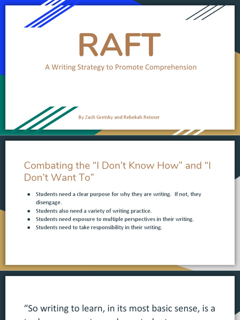Raft Professional Development | PDF | Reading Comprehension | Learning