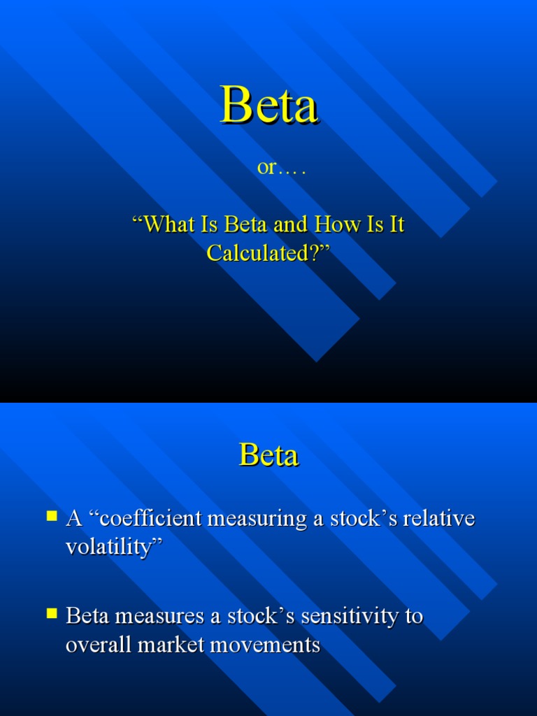 What Is Beta and How Is It Calculated? | PDF | Beta (Finance) | Capital ...