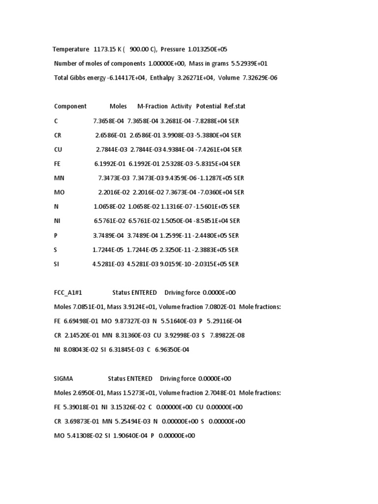 Calculos Thermocal | PDF | Enthalpy | Mole (Unit)
