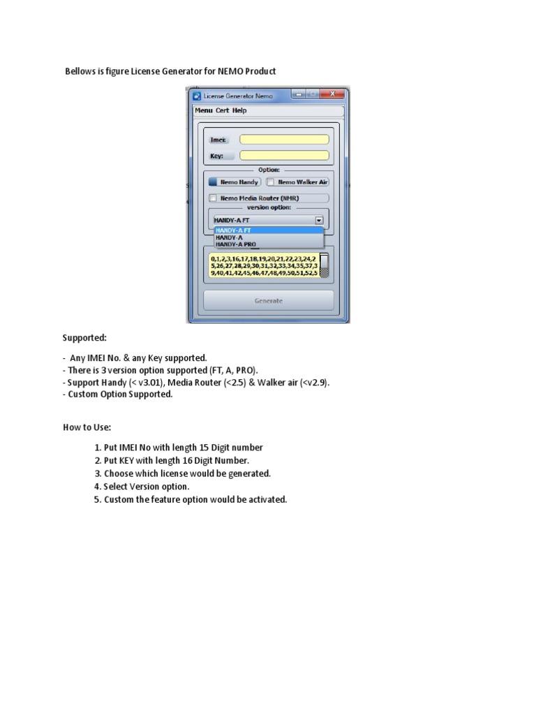 Keygen Nemo Handy | PDF