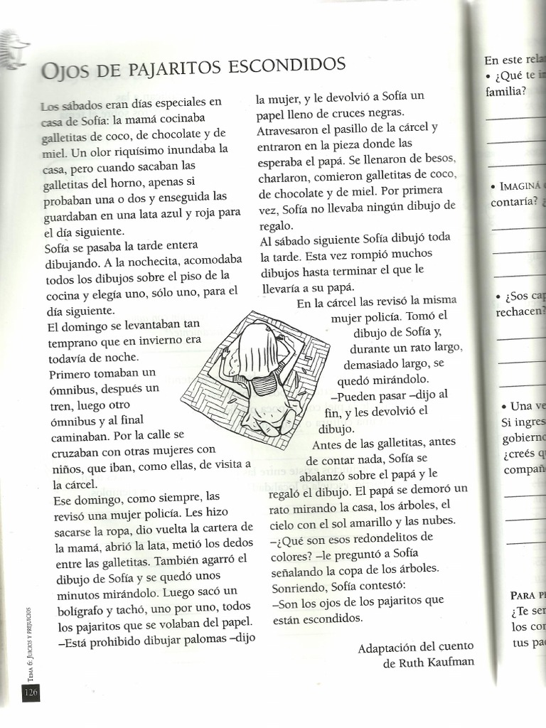 Ojos de Pajaritos Cuento | PDF