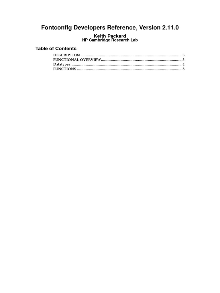 Fontconfig Devel | PDF | Library (Computing) | Data Type