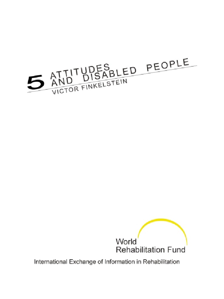 Finkelstein - Attitudes and Disabled People | PDF | Disability ...