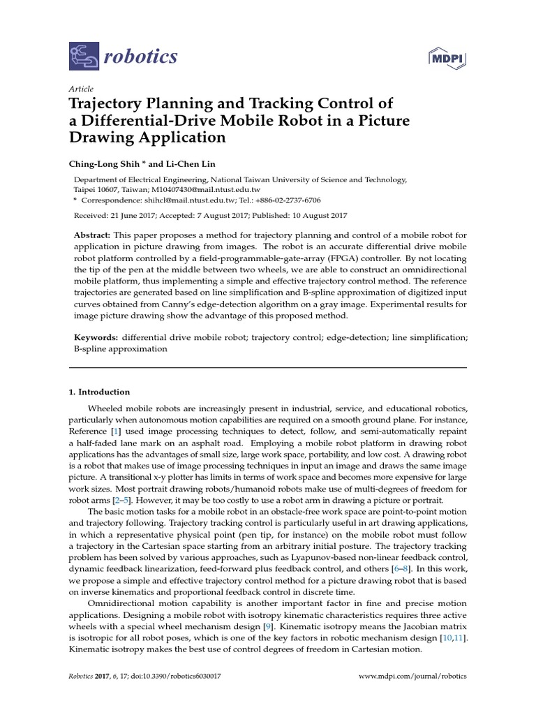 Robotics: Trajectory Planning and Tracking Control of A Differential ...