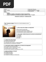 Evaluacion de Lectura de Yo Simio Con Pauta de Correccion | PDF | Narrativa