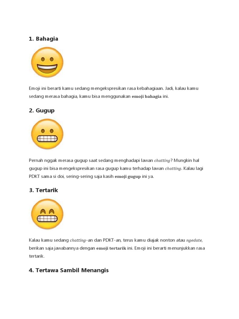 Arti dan Ekspresi Emoji dalam Chatting | PDF | Pengembangan Diri