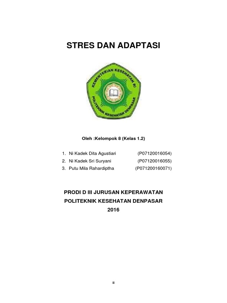 Makalah Stres Dan Adaptasi Klp. 8 | PDF