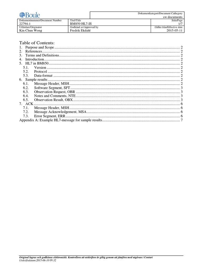 HL7 Integration: Communicating Sample Results from a Medical Device to a Laboratory Information ...