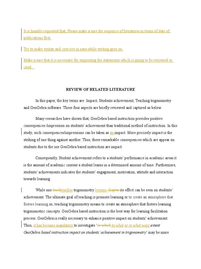 Review of Related Literature | Download Free PDF | Constructivism ...