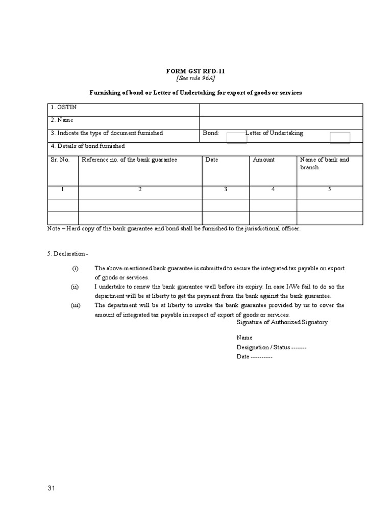 GST RFD-11 | PDF