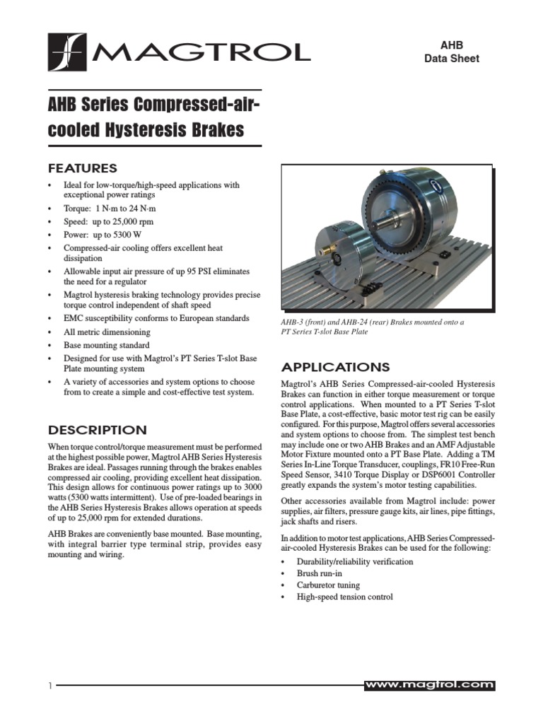 Magtrol Load ISP521 | PDF | Horsepower | Power (Physics)