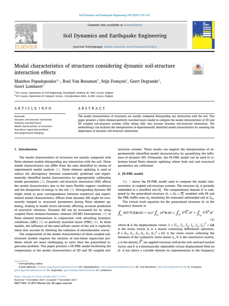 Soil Dynamics An Ssi Effect | PDF | Eigenvalues And Eigenvectors | Theoretical Physics