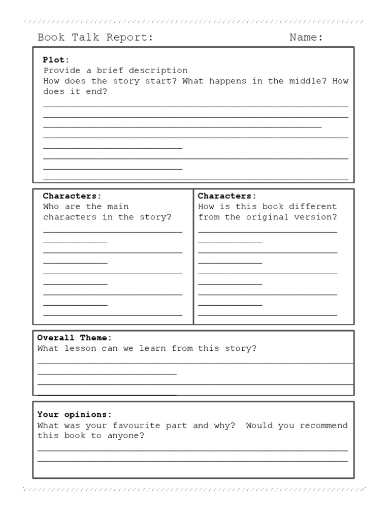 Rti - Fairy Tale - Book Talk Report | PDF